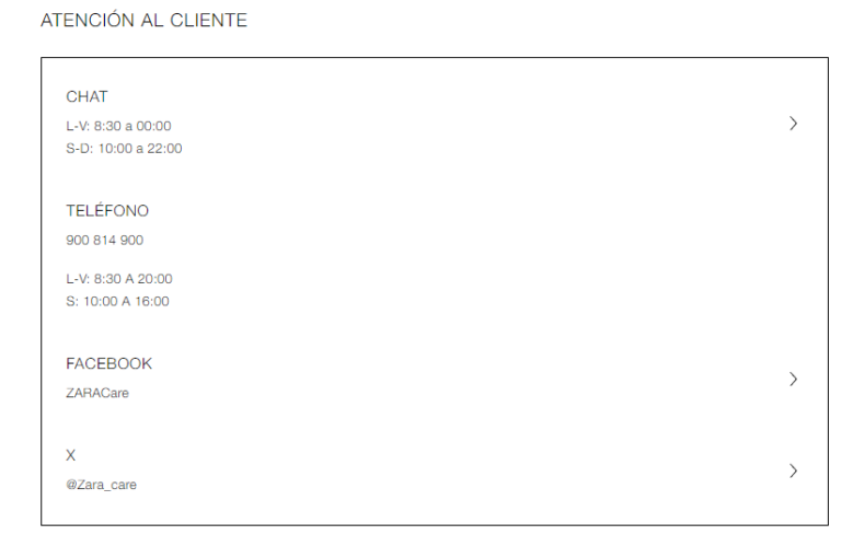 Atención al cliente ZARA《 Llamada y Chat 24 Horas》